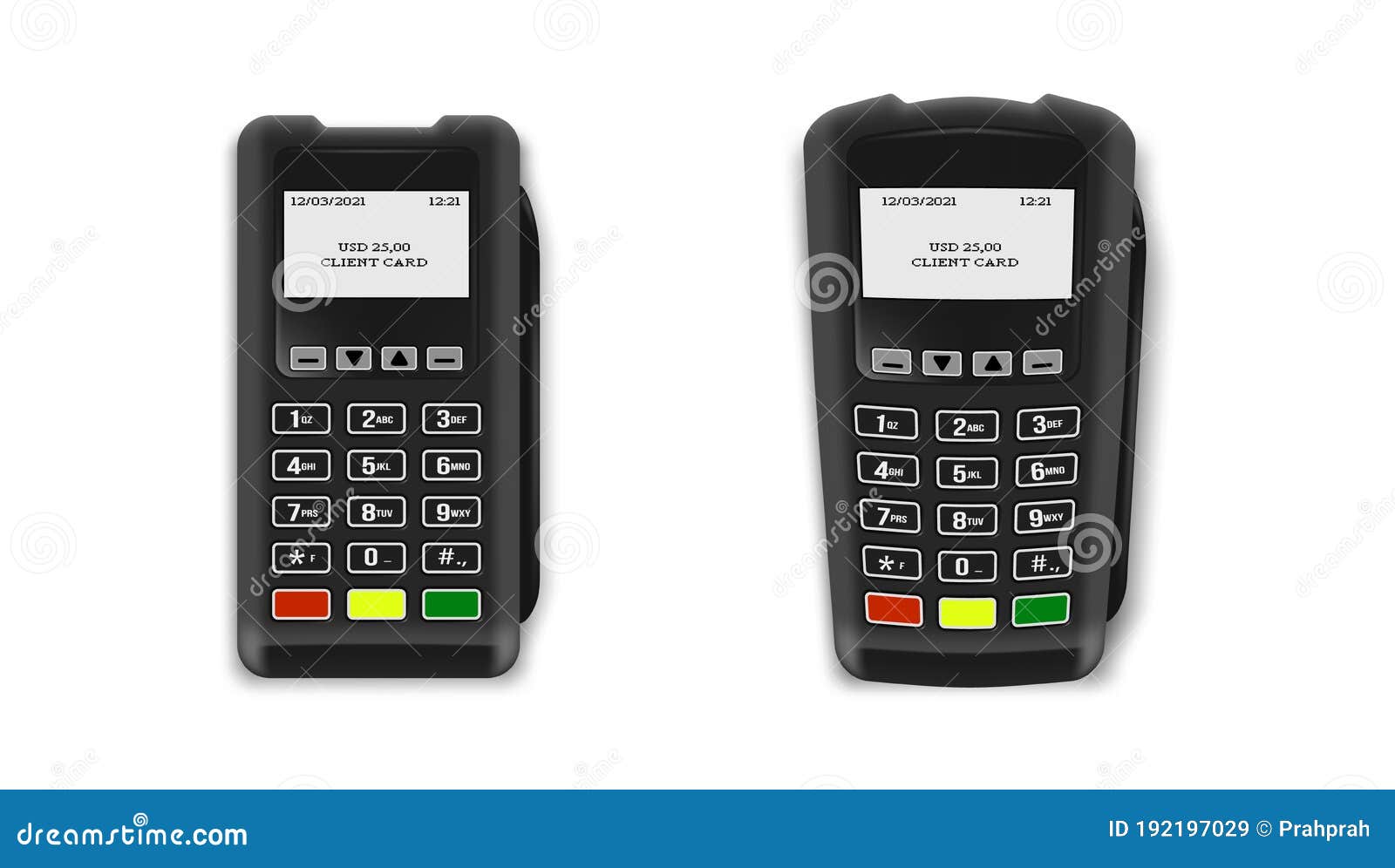 Old Style and New One Terminal Cash Register POS Stock Illustration ...