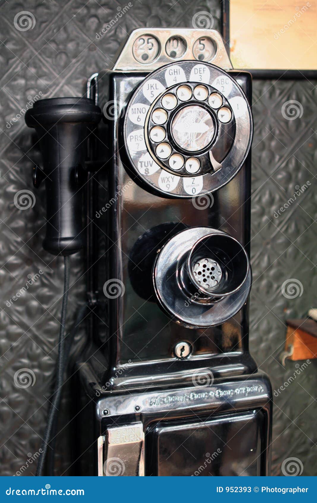 Old Style Pay Phone stock image. Image of telephone, dime - 952393