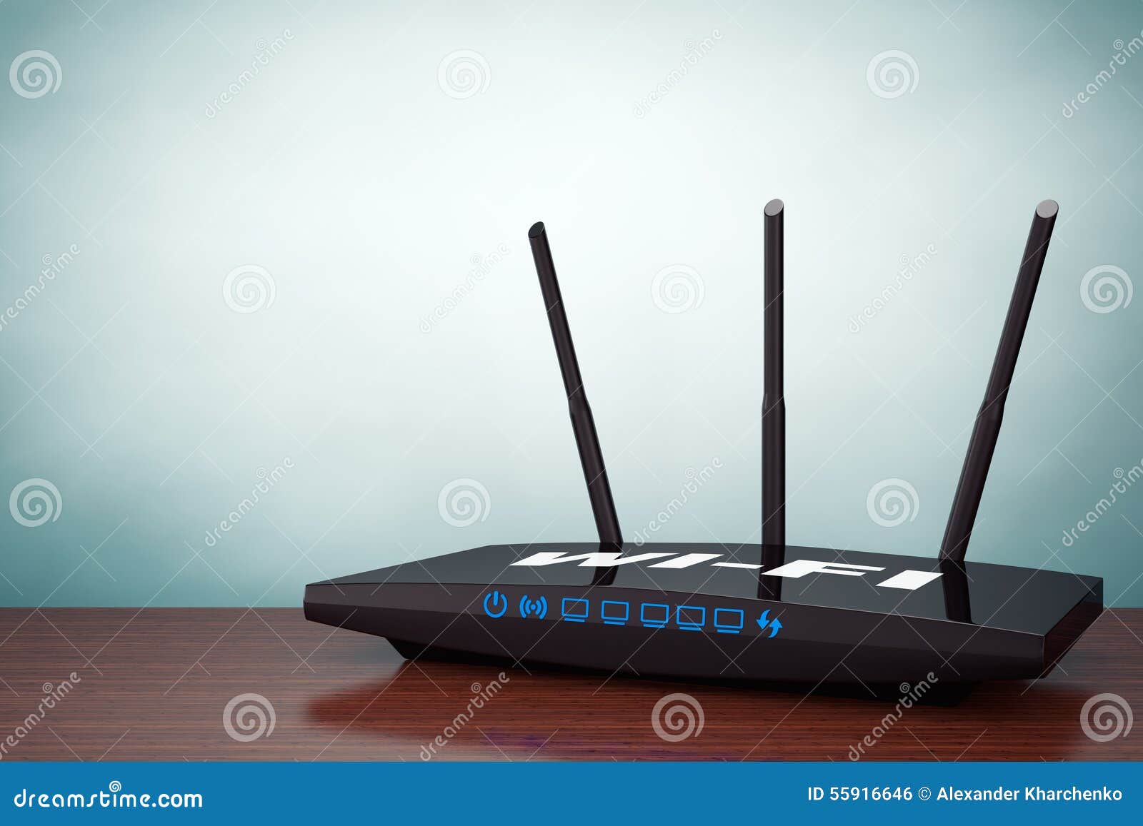 Old Style Photo. 3d Modern WiFi Router | CartoonDealer.com #55916646