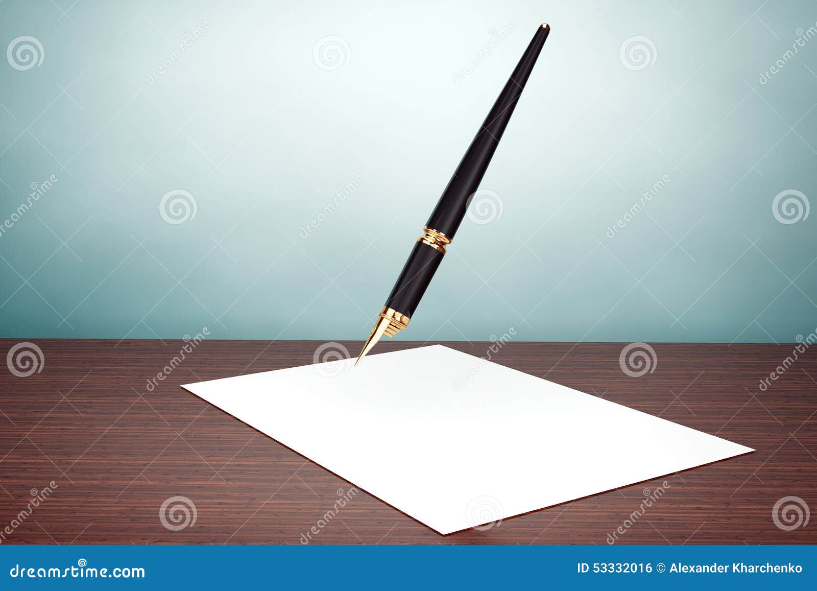 Old Style Photo. Ink Pen and Paper Stock Photo - Image of empty, copy ...