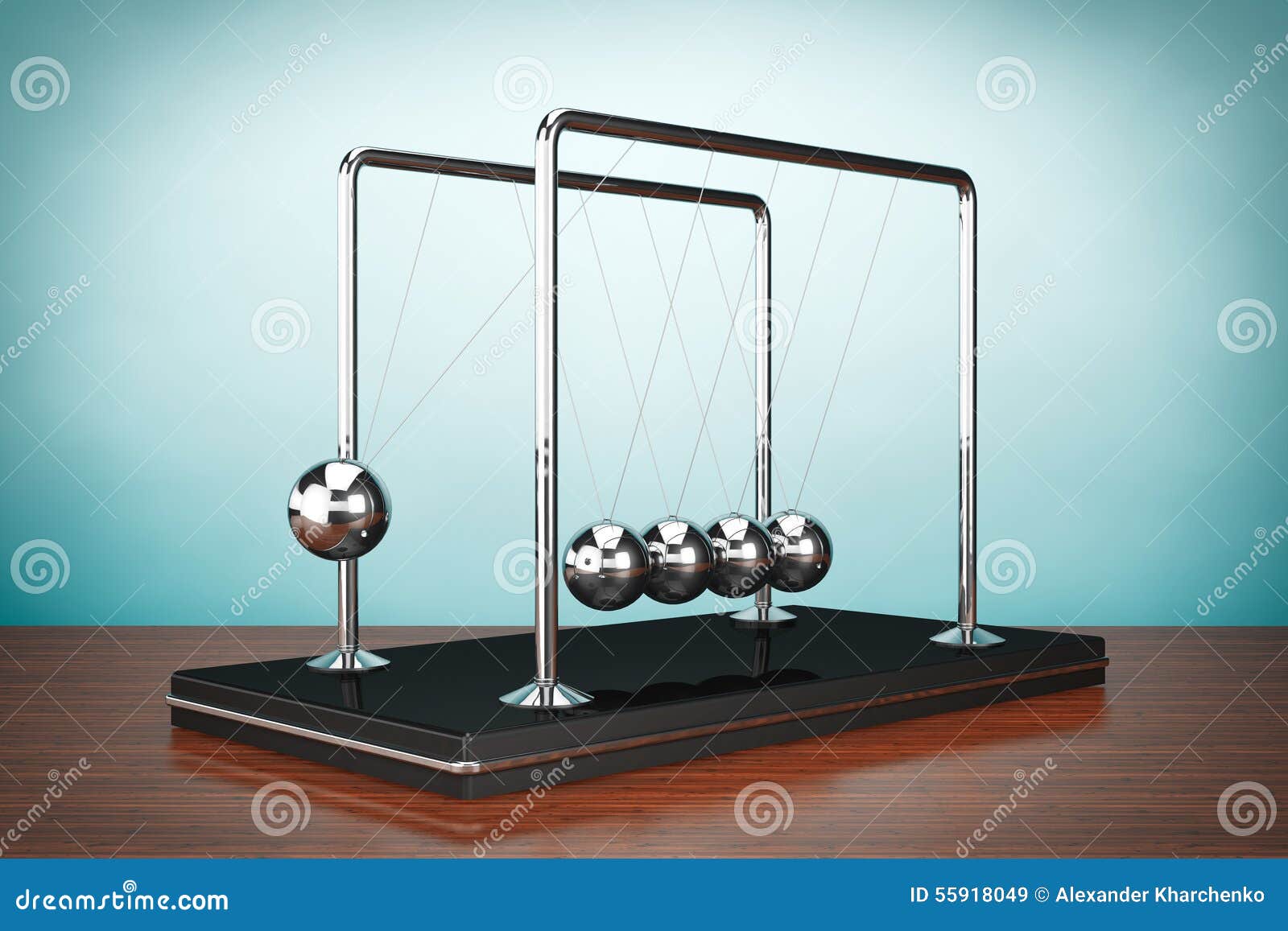 Old Style Photo. Perpetual Motion Spheres of Newton Stock Illustration ...