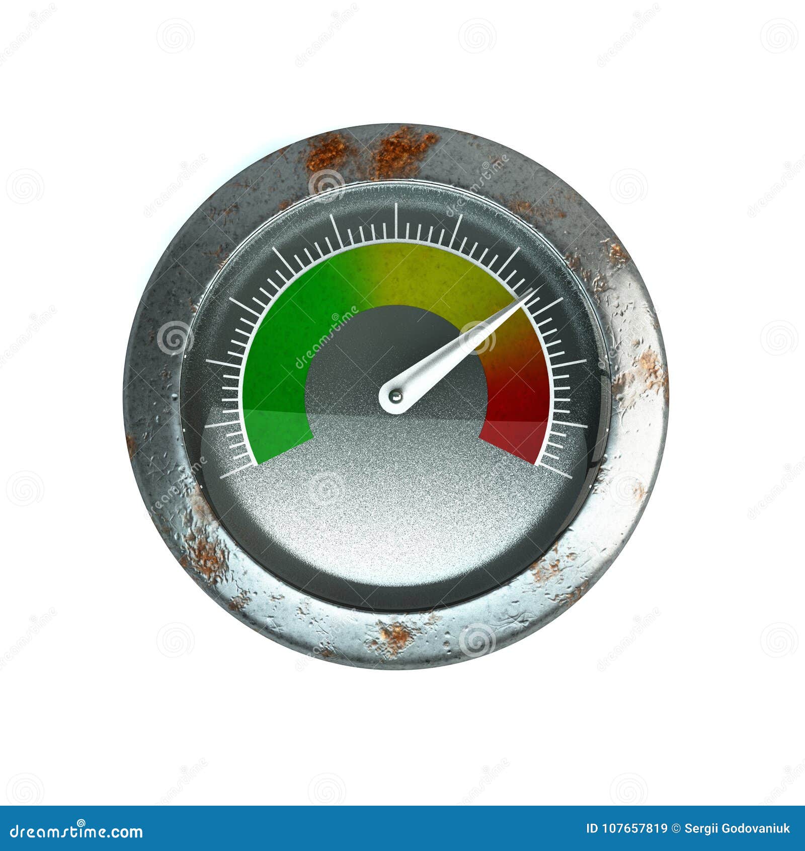Red Power Indicator On Blue Pressure Gauge, Speed Performance From ...