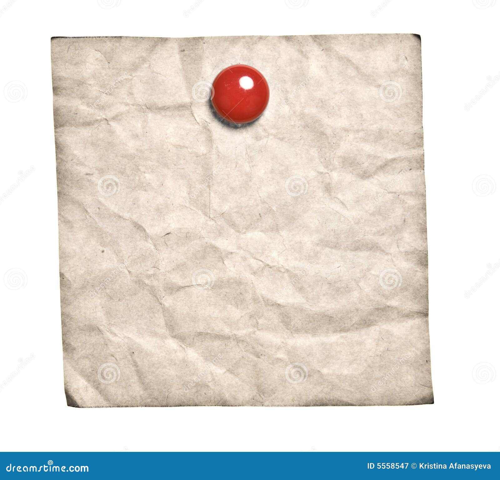 Old-Style Retro Note with Red Clip Stock Image - Image of clip, page ...