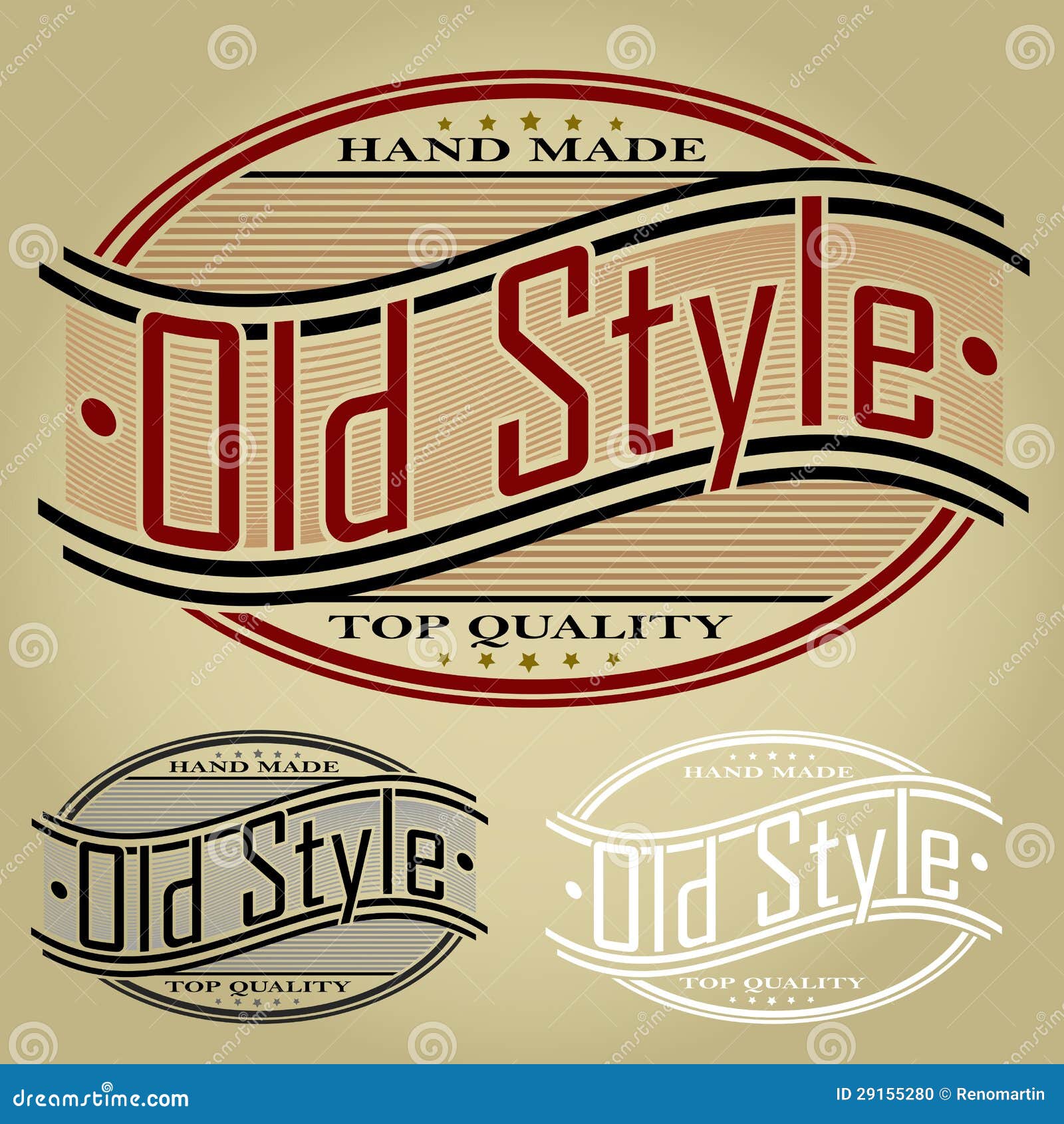 Old Style Retro Styled Seal / Label Stock Vector - Illustration of ...