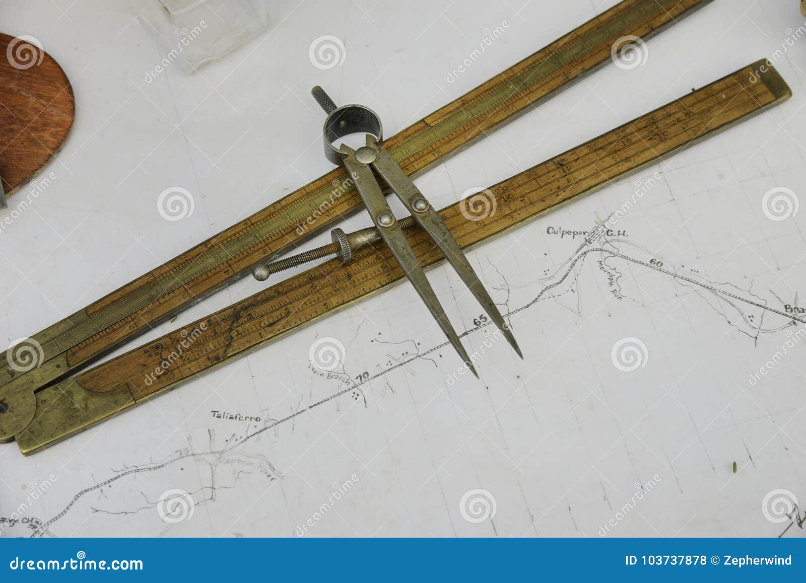 Old Style Ruler stock photo. Image of drawn, hand, style - 103737878