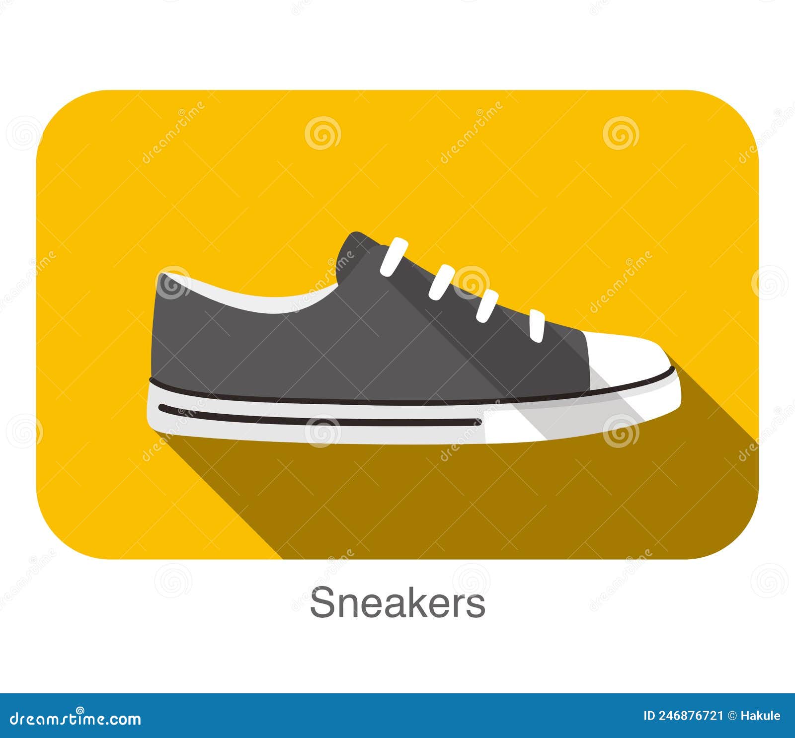 Old Style Sport Sneakers Shoe Vector Illustration Stock Vector ...