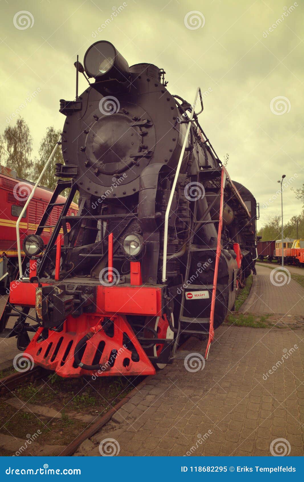 Old Style Steam Train Train Frint Side Stock Image - Image of machine ...