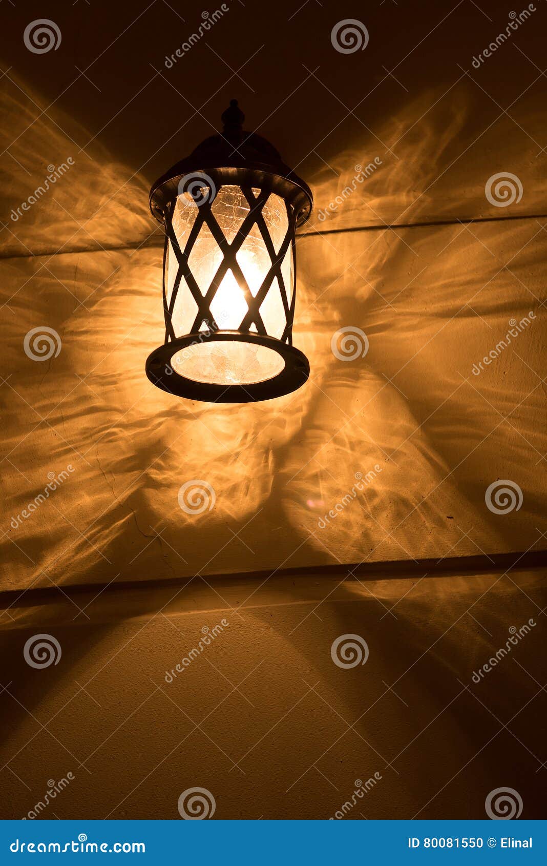 Old Style Street Light, Vintage. Night Stock Photo - Image of lighting ...