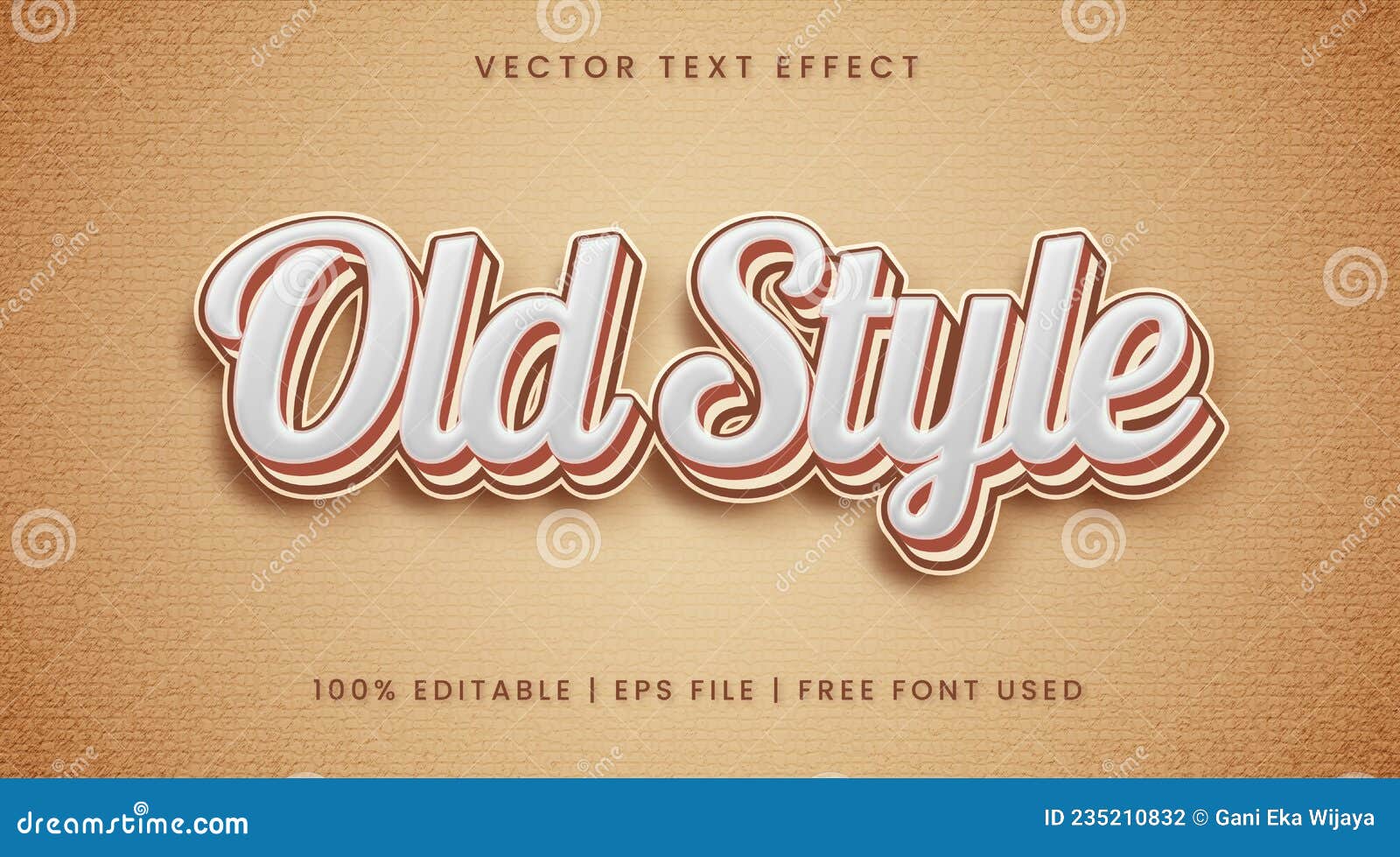 Old Style Text Effect Style Stock Vector - Illustration of fashion ...