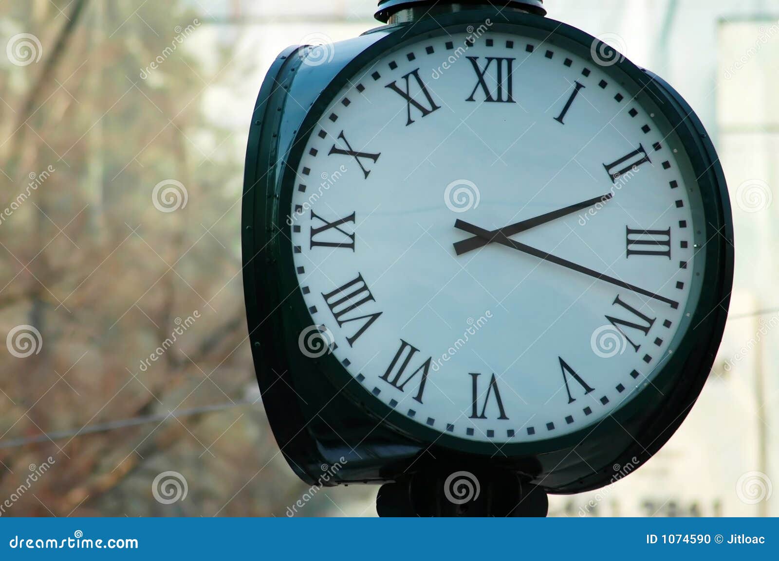 Old-style town clock stock photo. Image of green, pass - 1074590