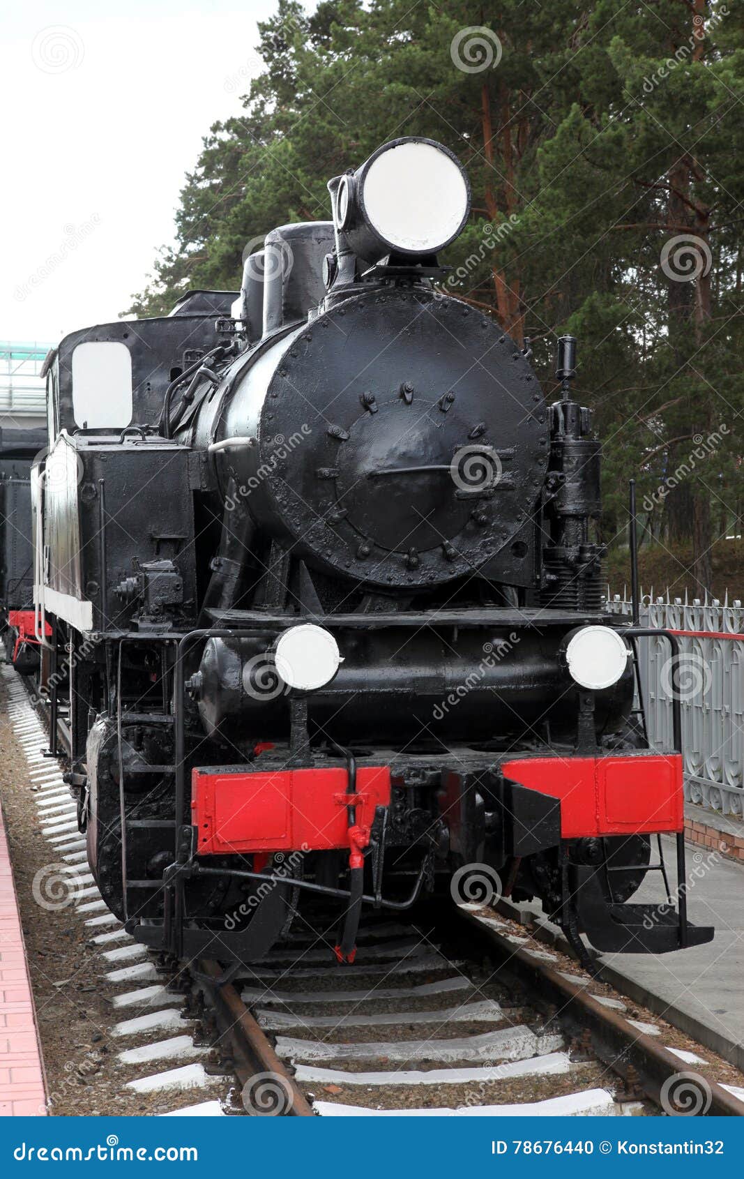 Old Style Train in Railroad Stock Photo - Image of machine ...