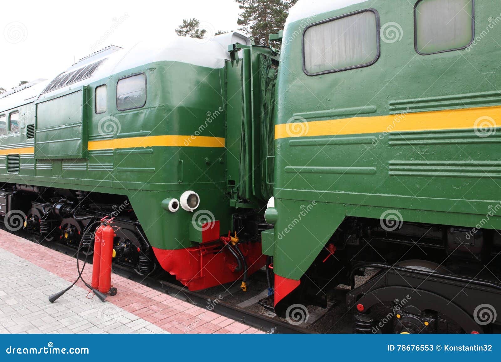 Old Style Train in Railroad Stock Image - Image of industry, retro ...