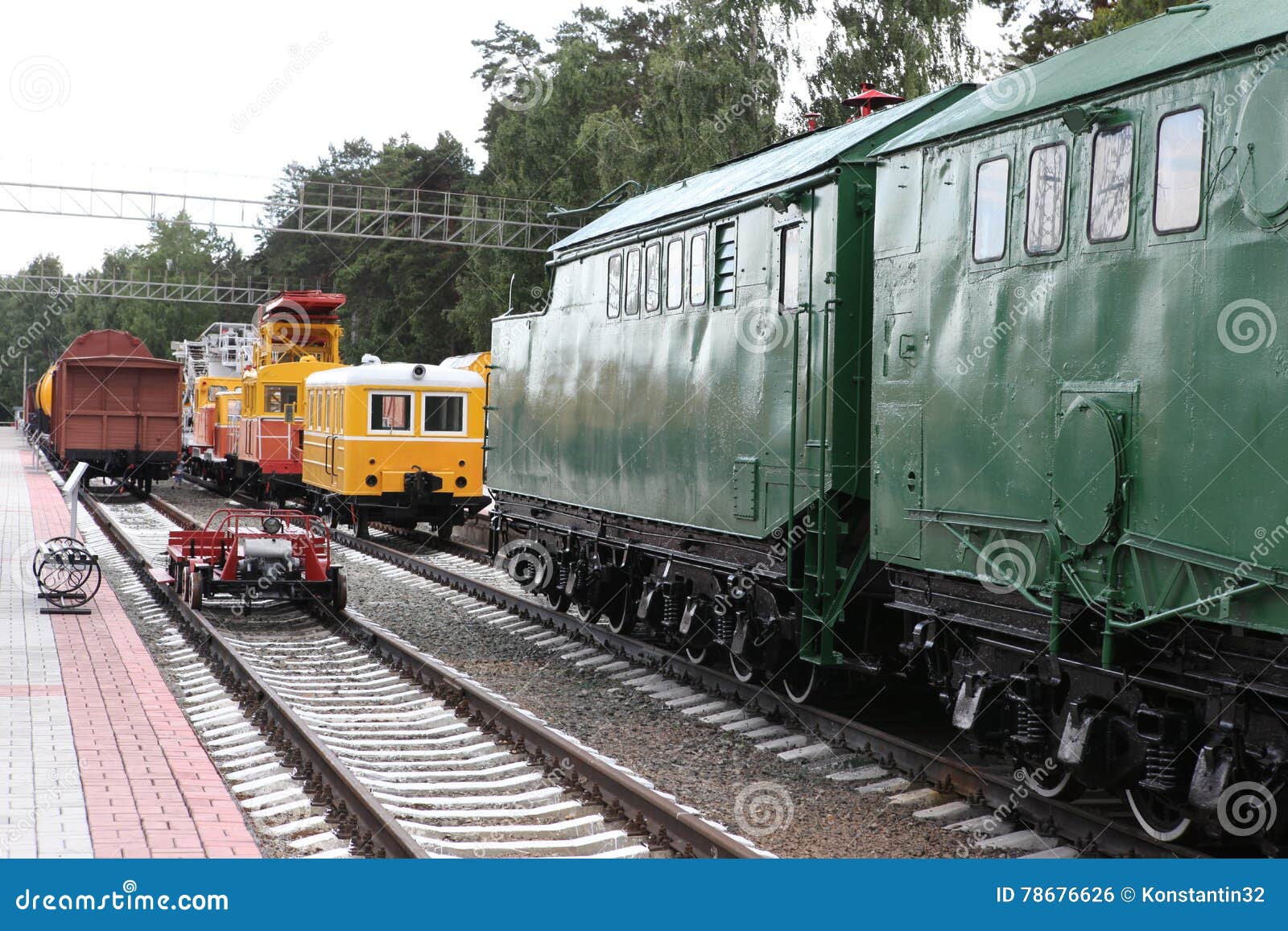Old Style Train in Railroad Stock Photo - Image of stone, engineer ...