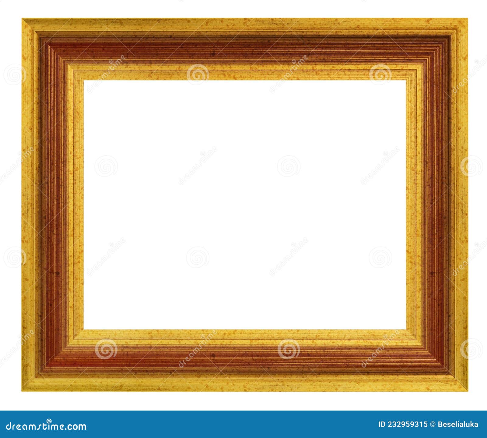 Old Style Vintage Golden Frame Stock Image - Image of gallery ...