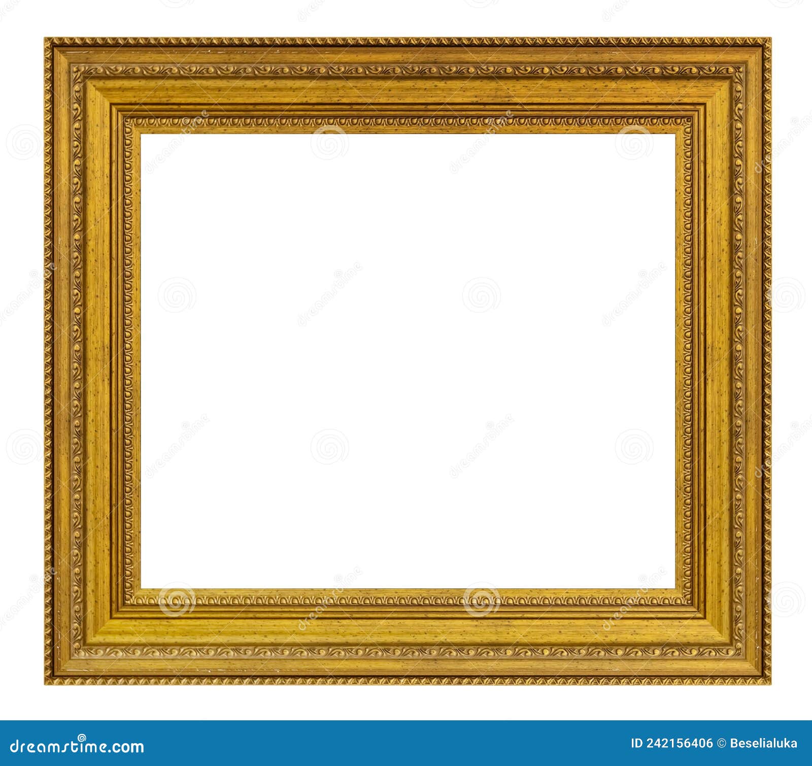Old Style Vintage Golden Frame Stock Photo - Image of empty, decorative ...