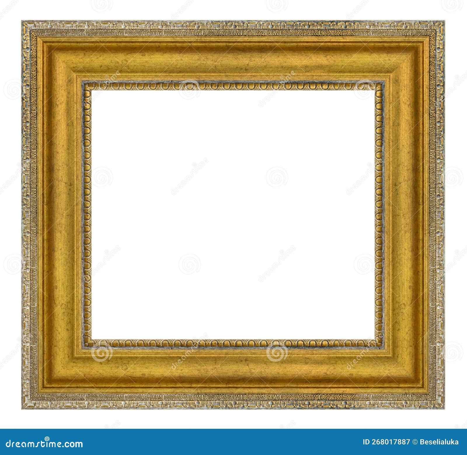 Old Style Vintage Golden Frame Stock Image - Image of classical ...