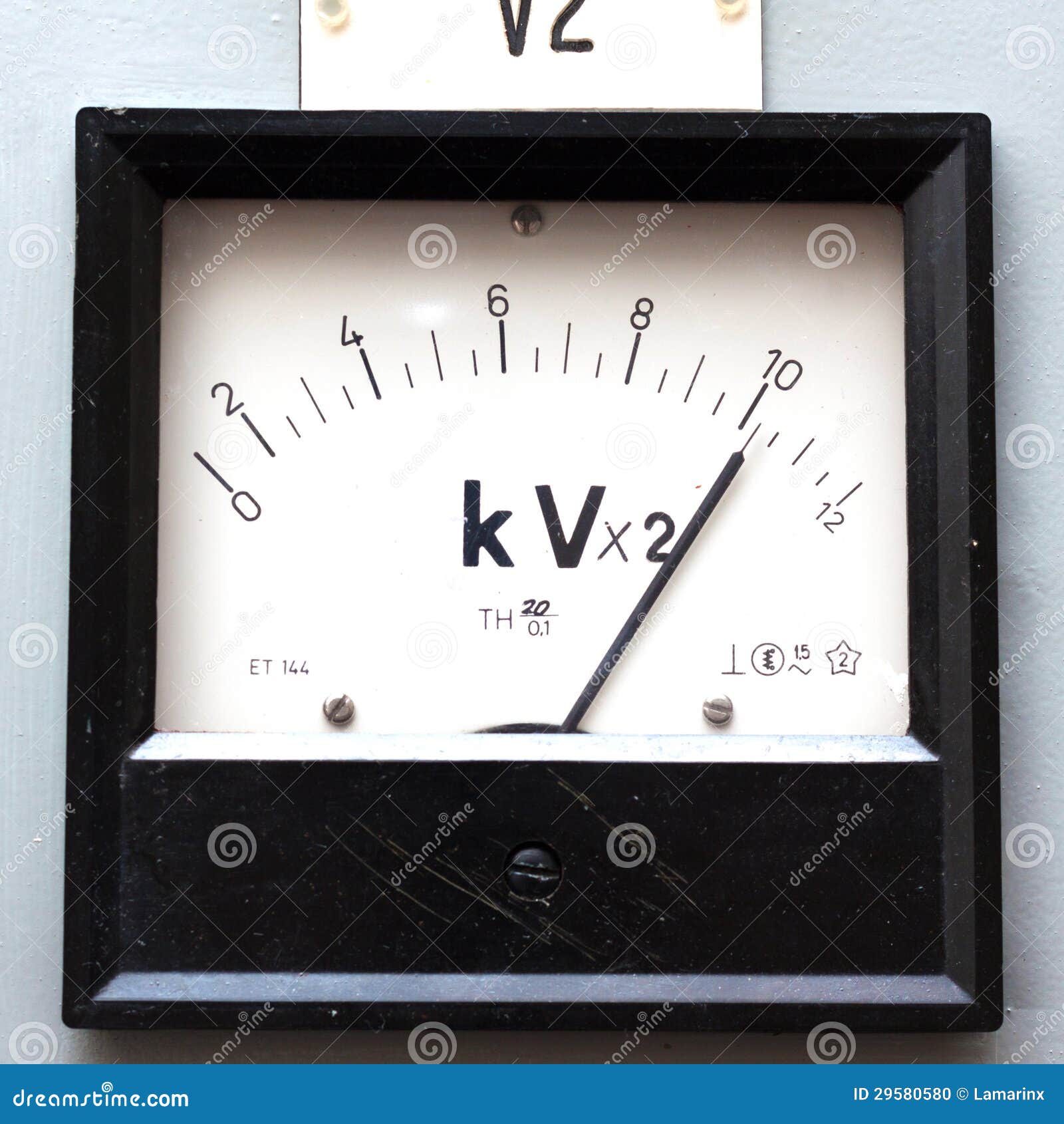 Old style voltmeter gauge stock photo. Image of flow - 29580580