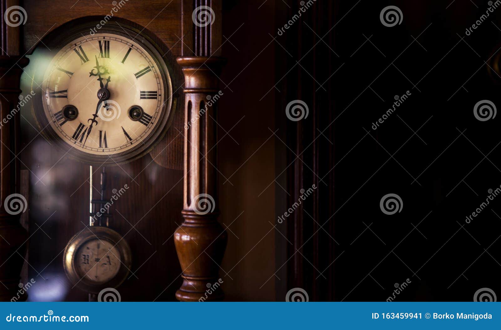 An Old Style Wall Clock from the 19th Century. the Clock is Very Old ...