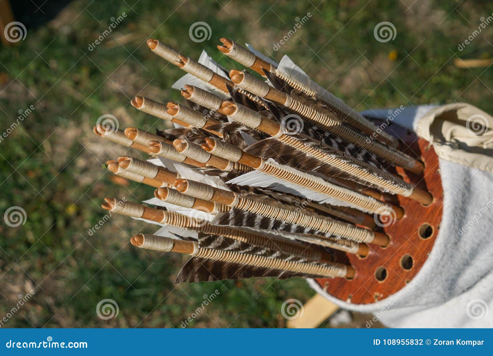 Old Style Wooden Arrows in the Case Stock Photo - Image of wooden ...