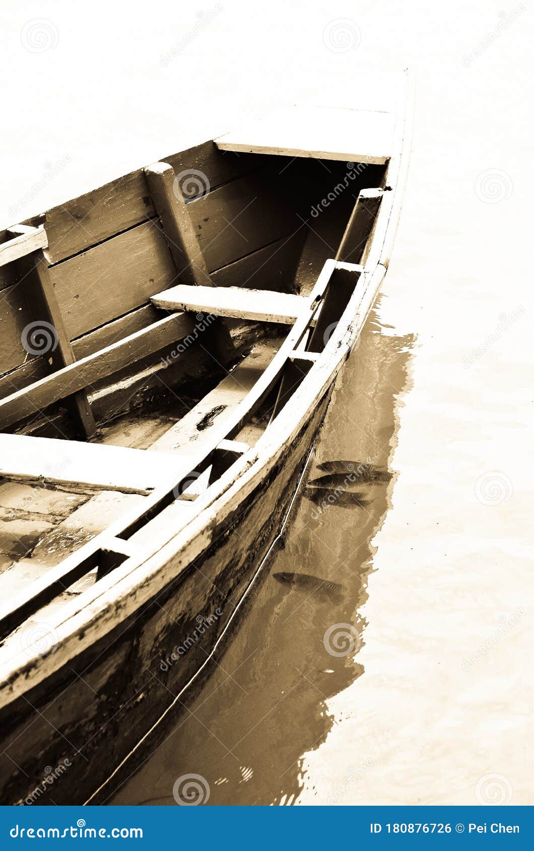The old style wooden boat stock photo. Image of water - 180876726