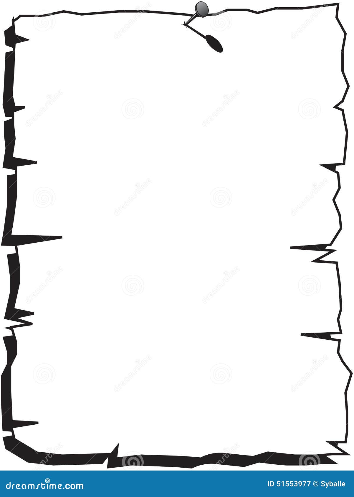 Old Styled Blank Empty Paper Sheet Attached with Rivet Stock Vector ...