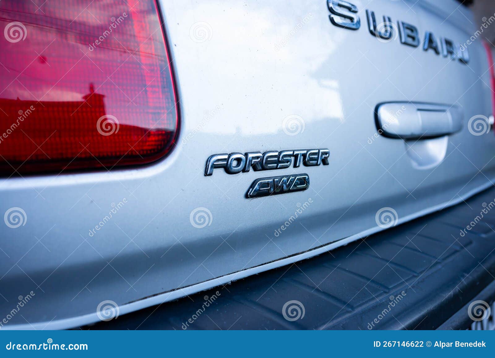 Old Subaru Forester AWD Back View. Editorial Photography - Image of ...