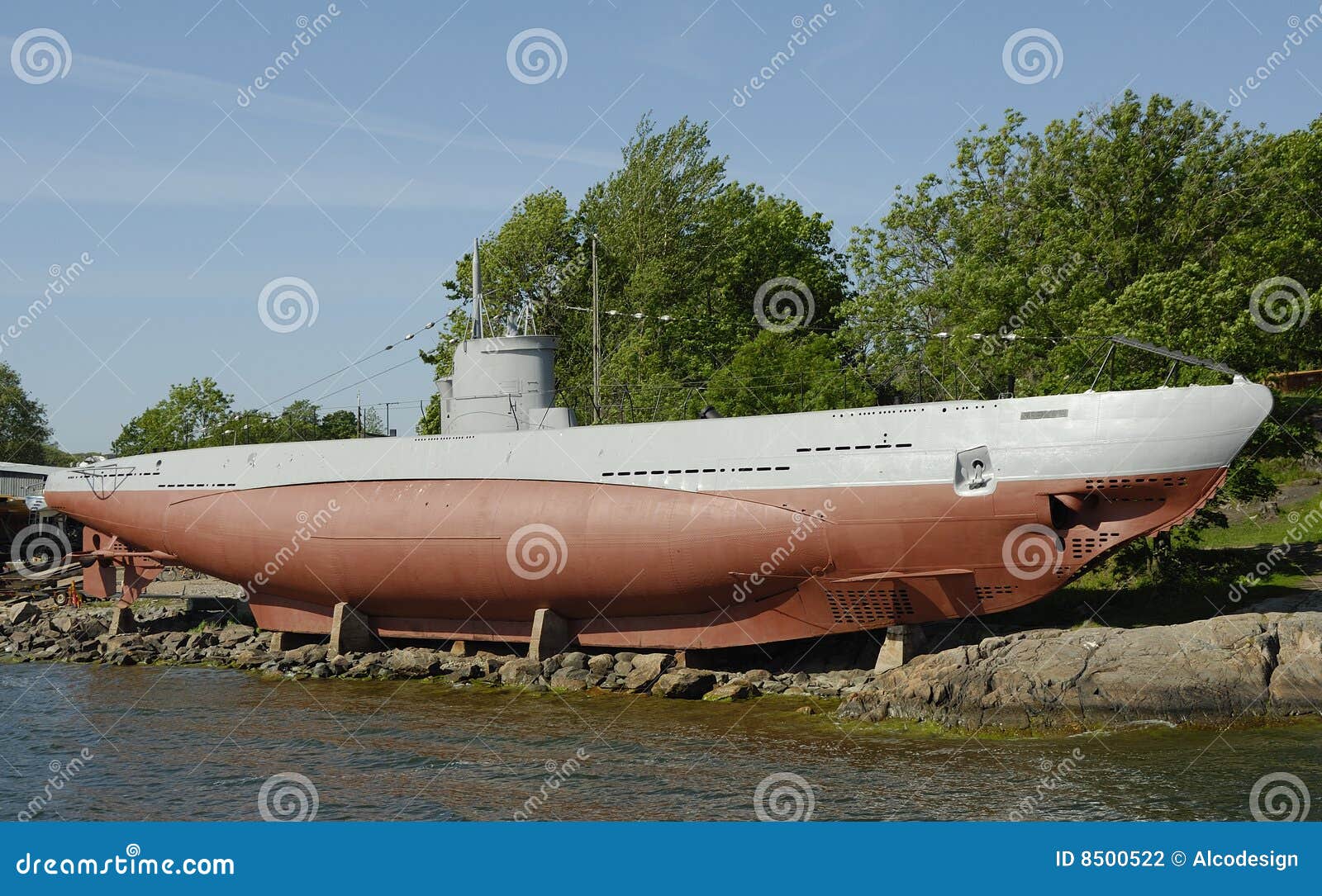 An old submarine stock photo. Image of trees, submarine - 8500522
