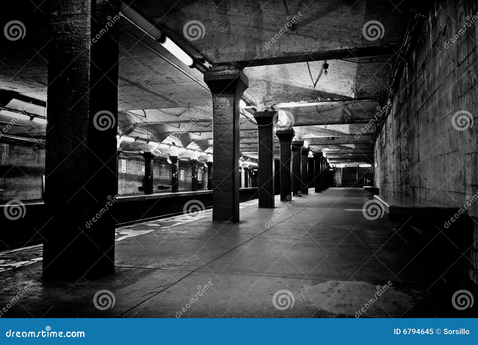 Old subway stock image. Image of monochrome, massachusetts - 6794645