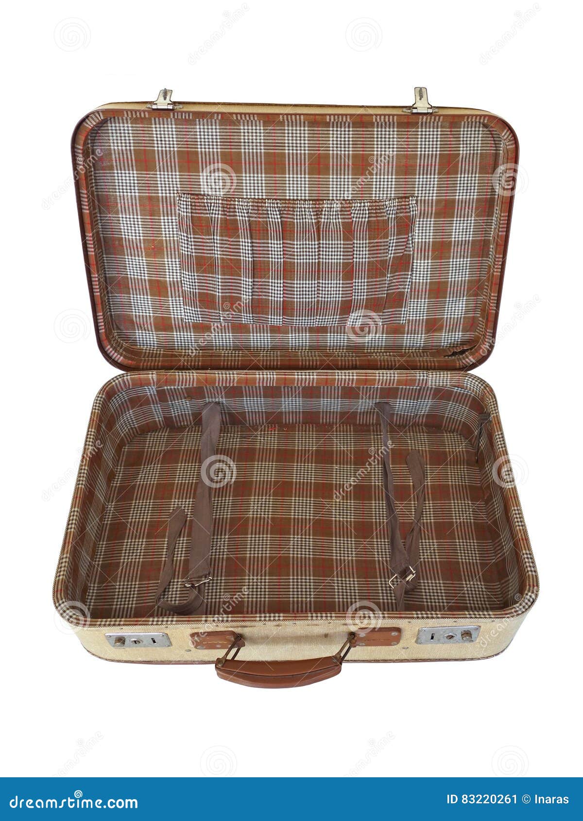 Old Suitcase - Isolated - Inside Stock Image - Image of decorative ...