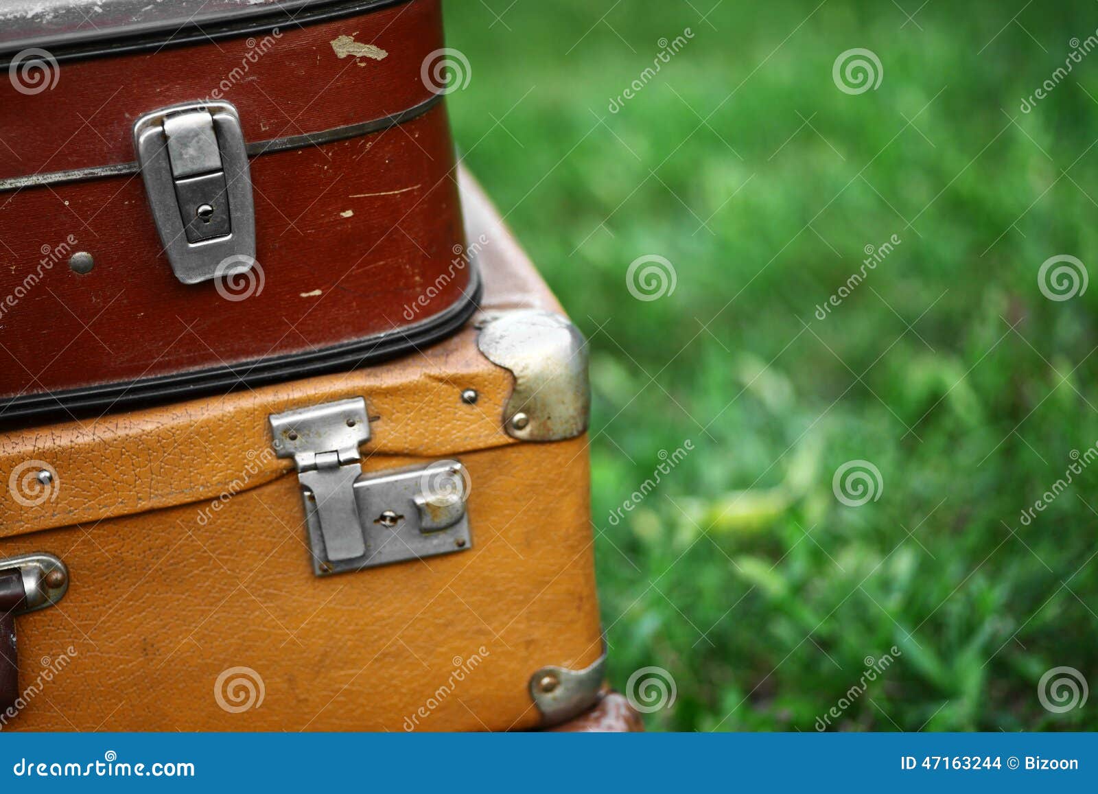 Old suitcases stock photo. Image of aged, lock, brown - 47163244