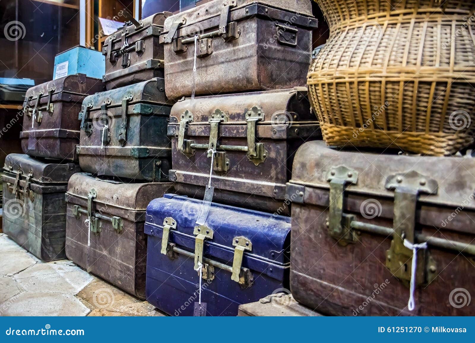 Old suitcases stock photo. Image of nostalgia, destination - 61251270