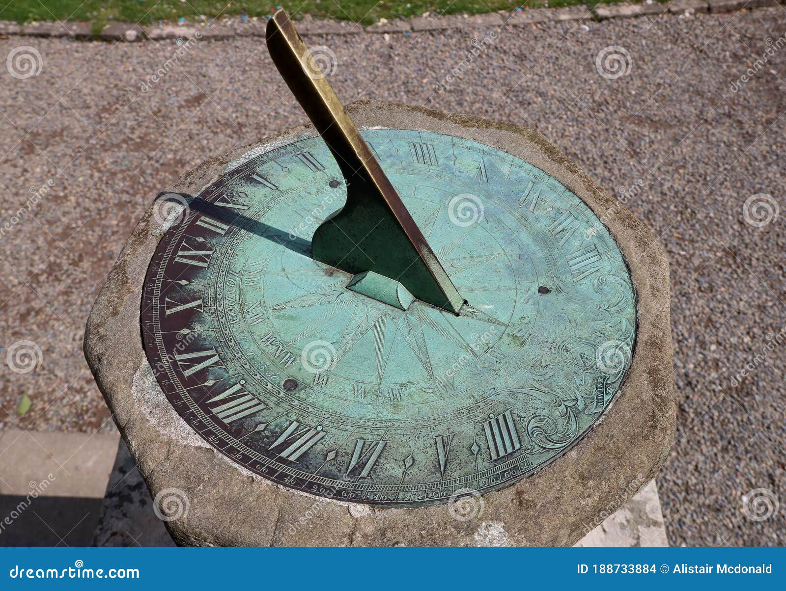 Old Sundial at an Ancient Scottish Castle Stock Photo - Image of ...