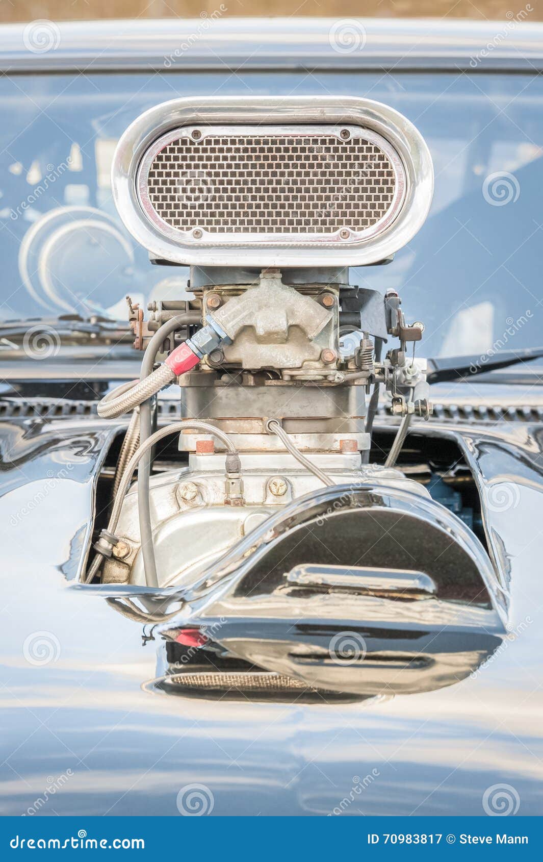 Old Supercharged Vehicle Engine Stock Image - Image of power, blower ...