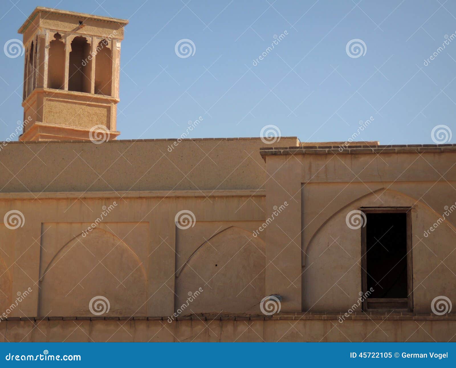 Old Sustainable Architecture of Wind Tower in Iran Stock Image - Image ...