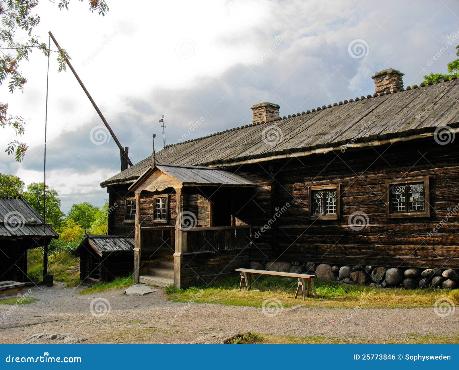 Old Swedish Ecological Cabin Stock Photo - Image of environment ...