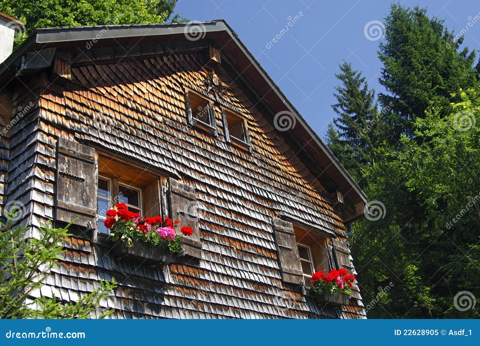 Old Swiss chalet stock image. Image of building, swiss - 22628905