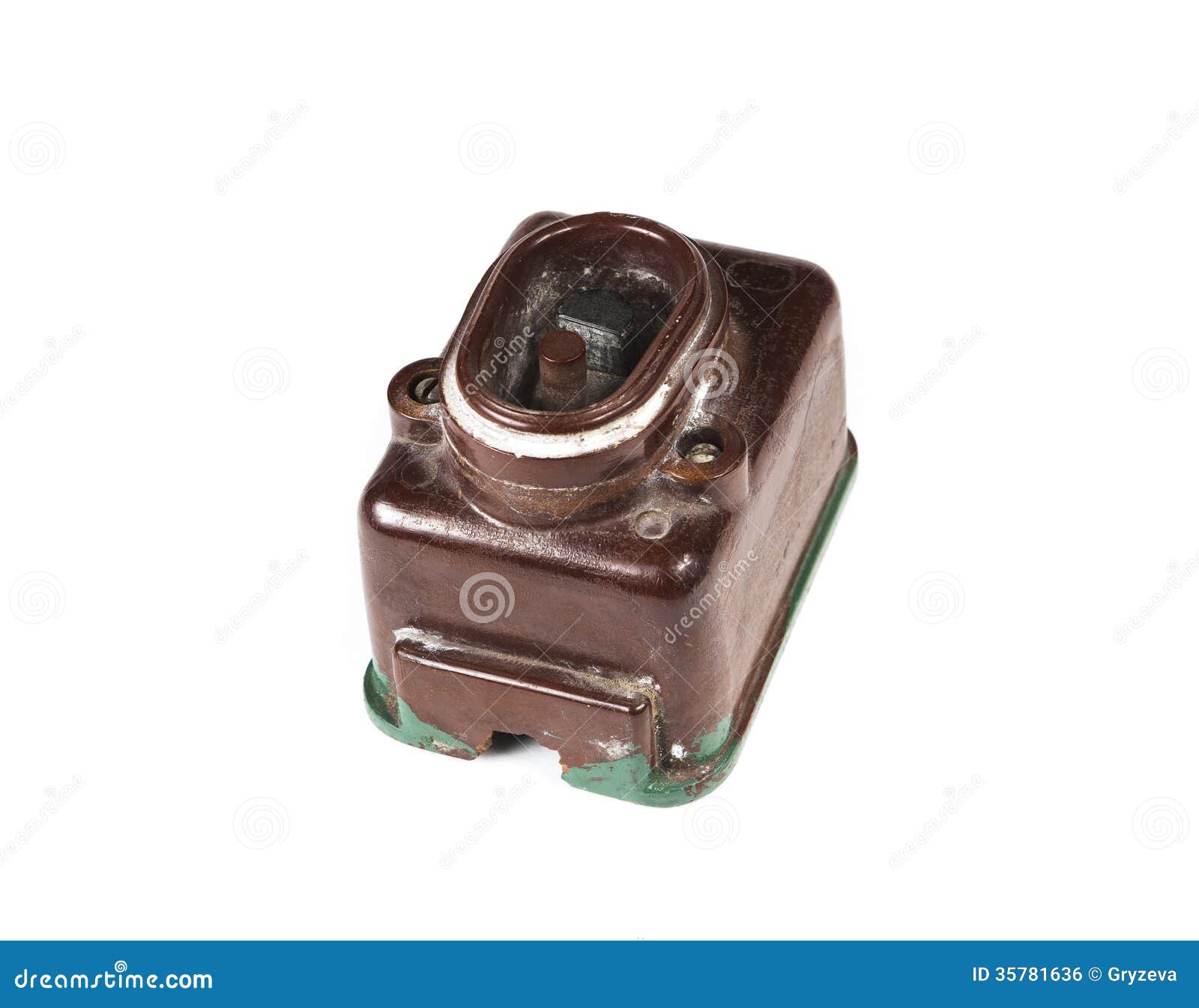 Old Switch Isolated on White Background Stock Photo - Image of retro ...