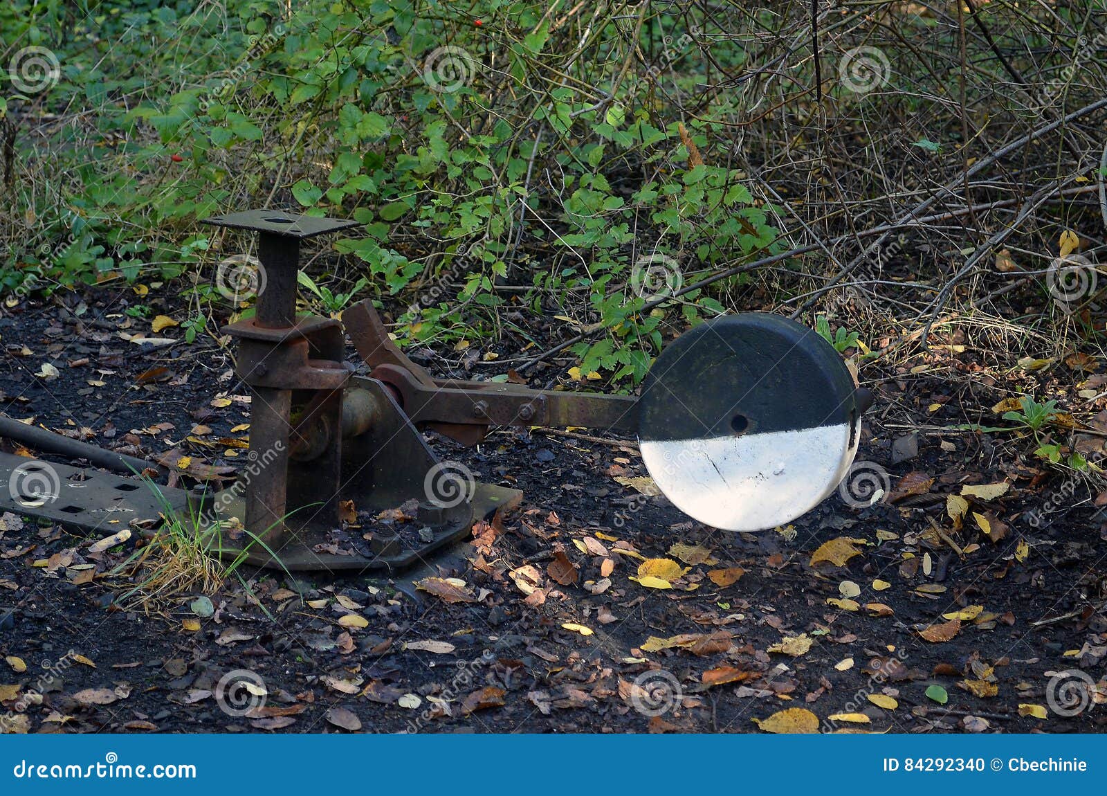 Old Switch Lever from Railroad Stock Photo - Image of switchlever ...