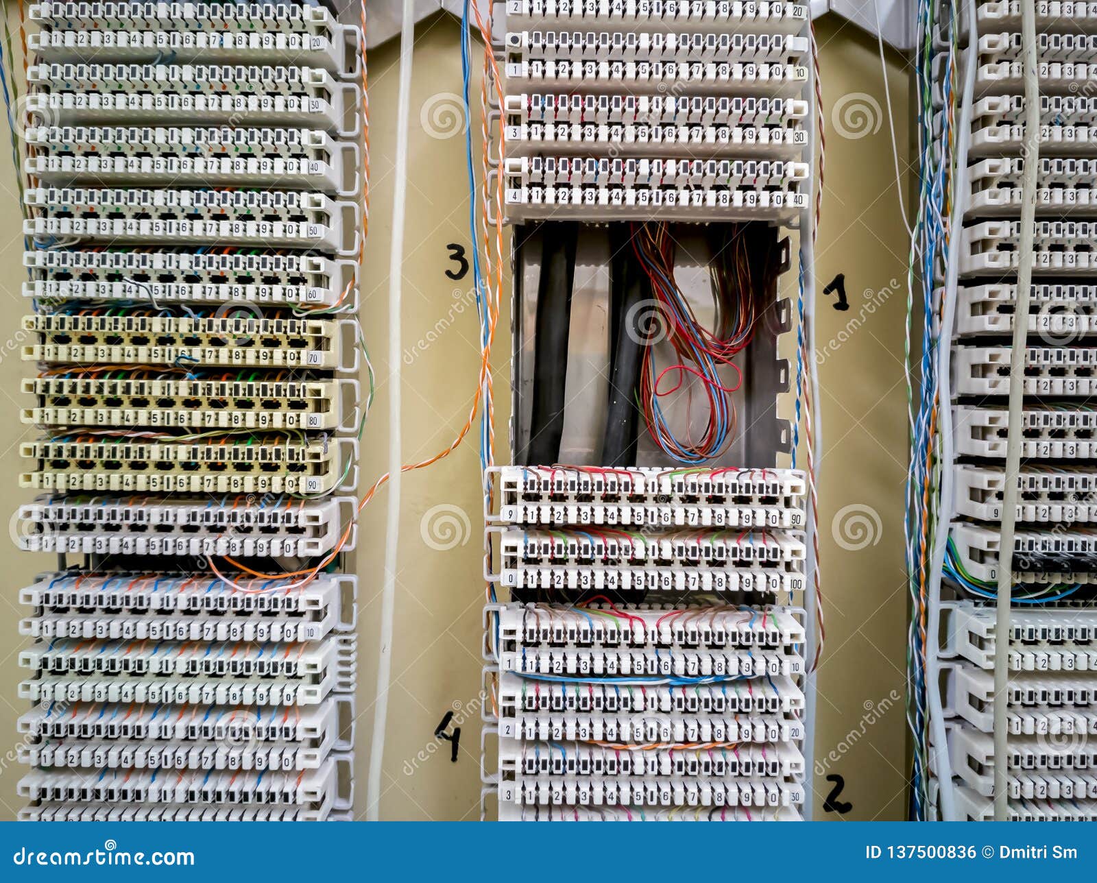 Switchboard. Control Panel Communication Stock Photo - Image of closeup ...