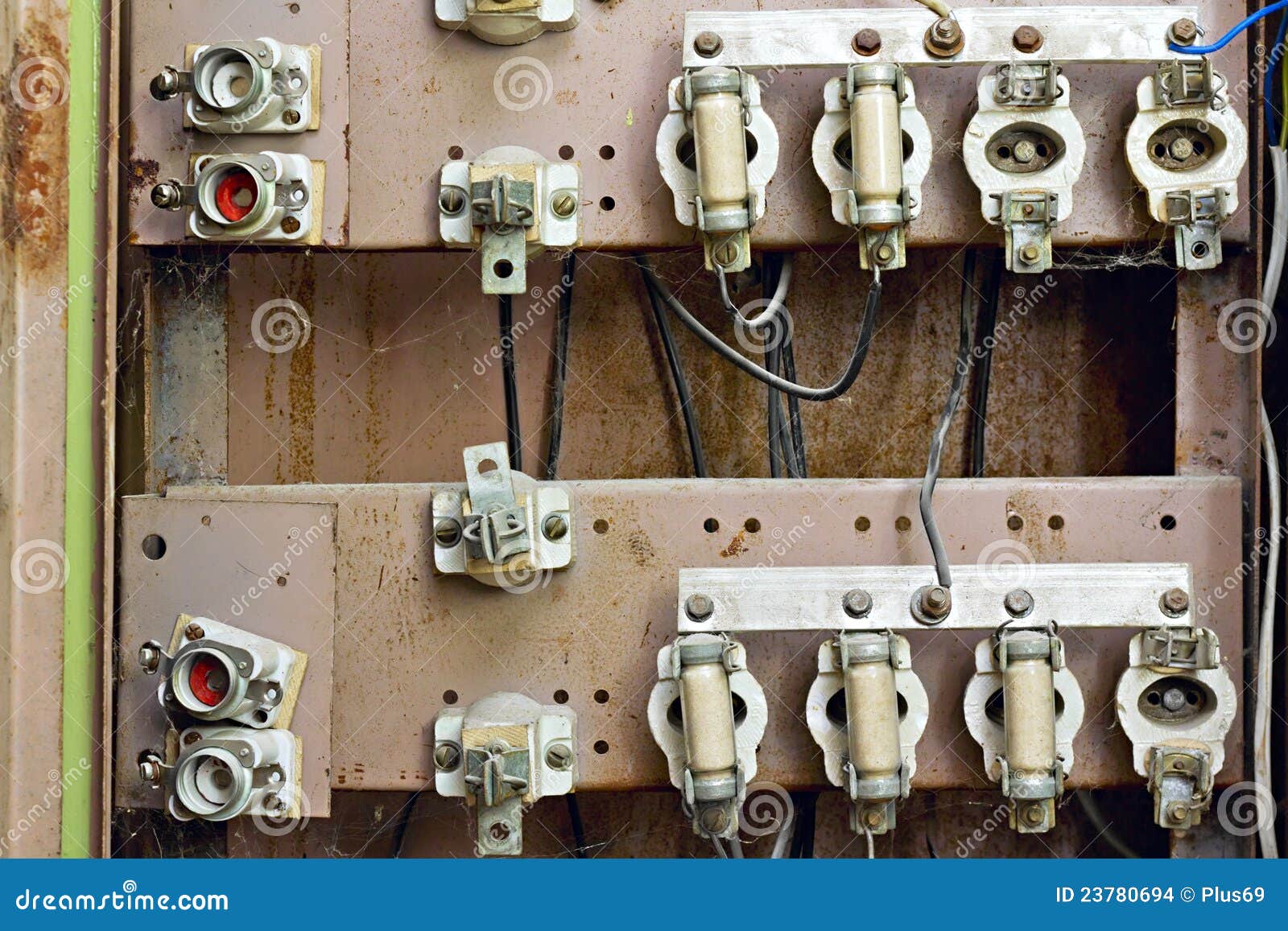 Old switchboard with fuses stock photo. Image of fuse - 23780694