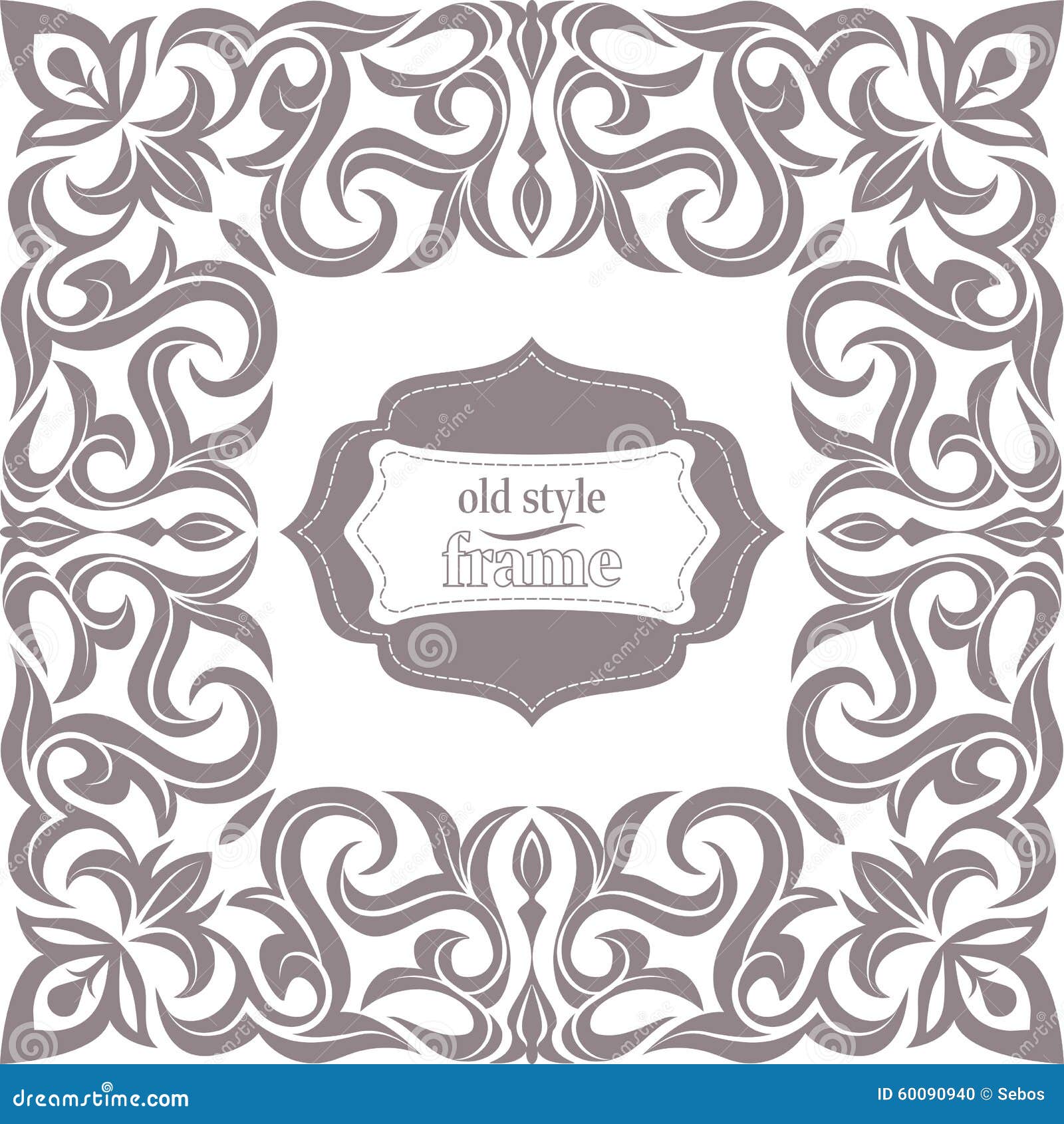 Old syle frame stock vector. Illustration of style, decor - 60090940