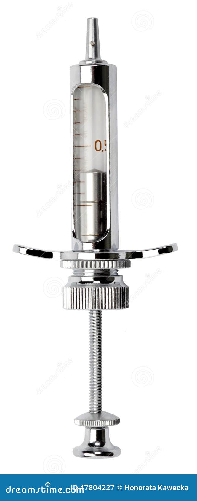 Old Syringe Isolated on White. Stock Image - Image of injecting ...