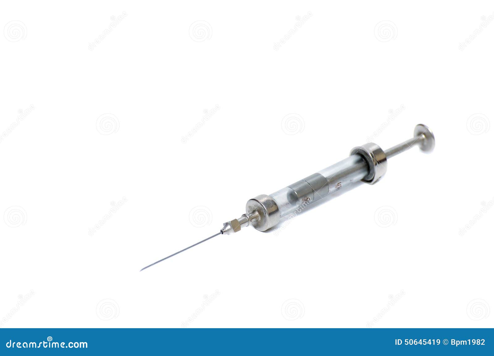 Old Syringe Isolated on White. Stock Image - Image of insulin ...
