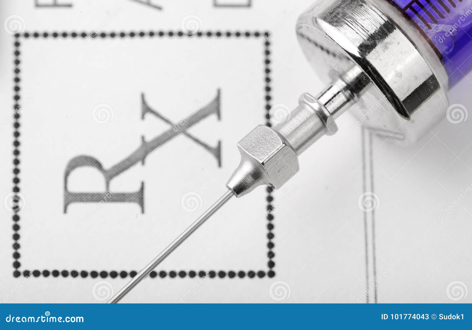 Old Syringe on the Prescription Form Stock Image - Image of disease ...