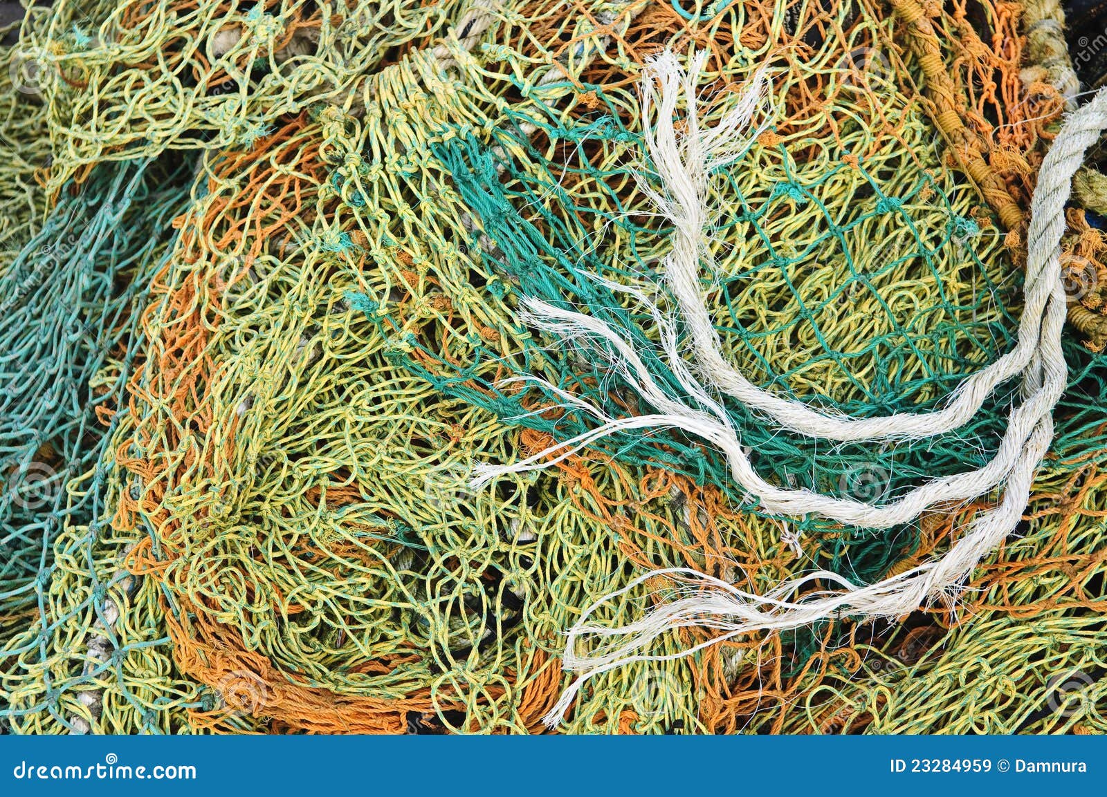 Old tangled fishing nets stock image. Image of colorful - 23284959