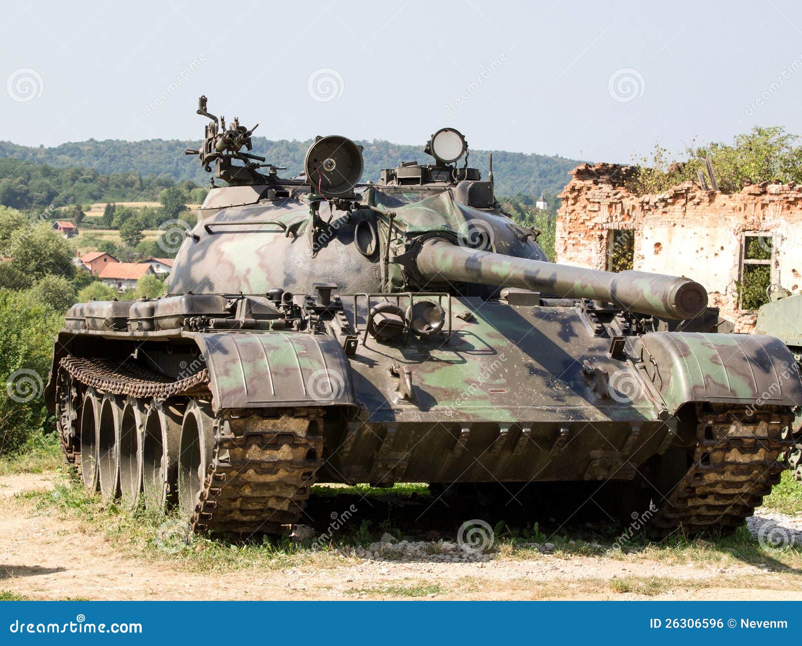 Old tank stock photo. Image of brick, cold, transport - 26306596