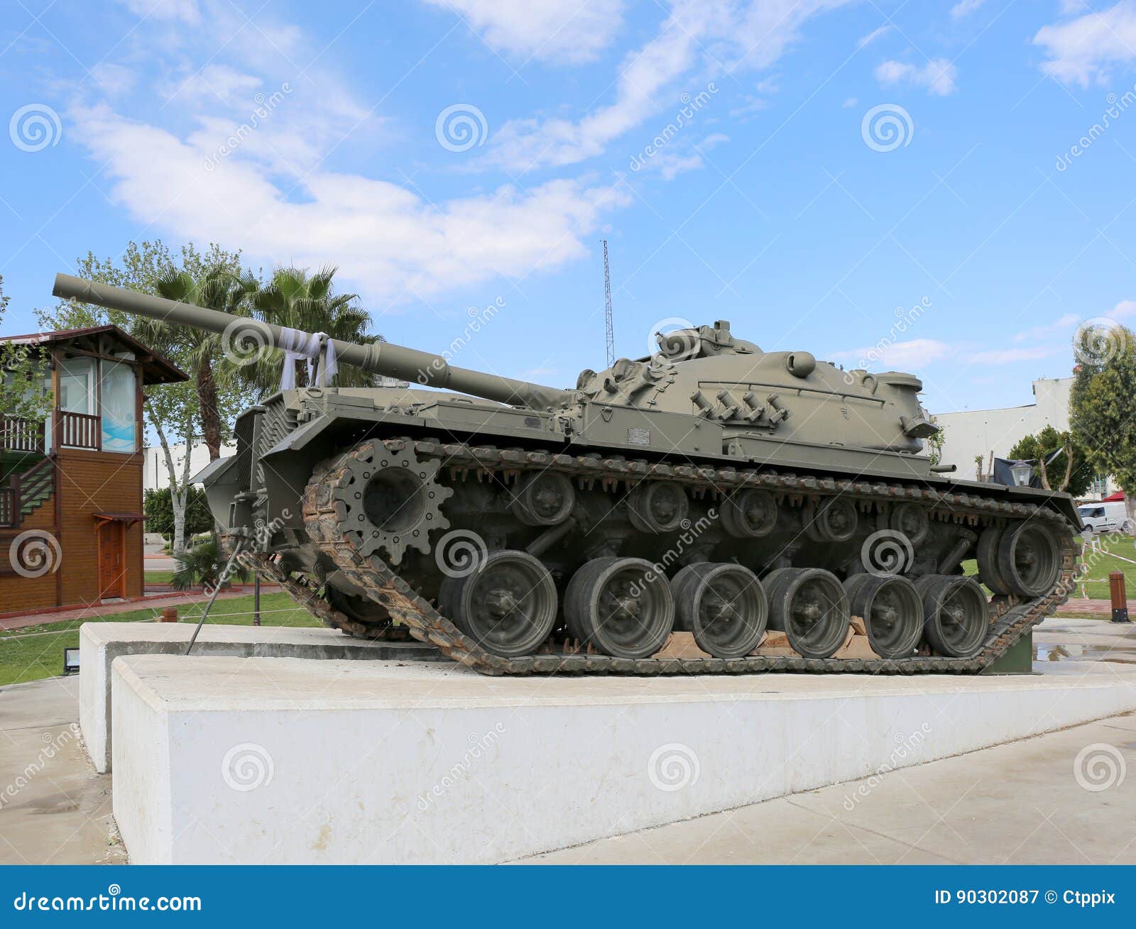 Old Tank on display stock image. Image of weapon, army - 90302087