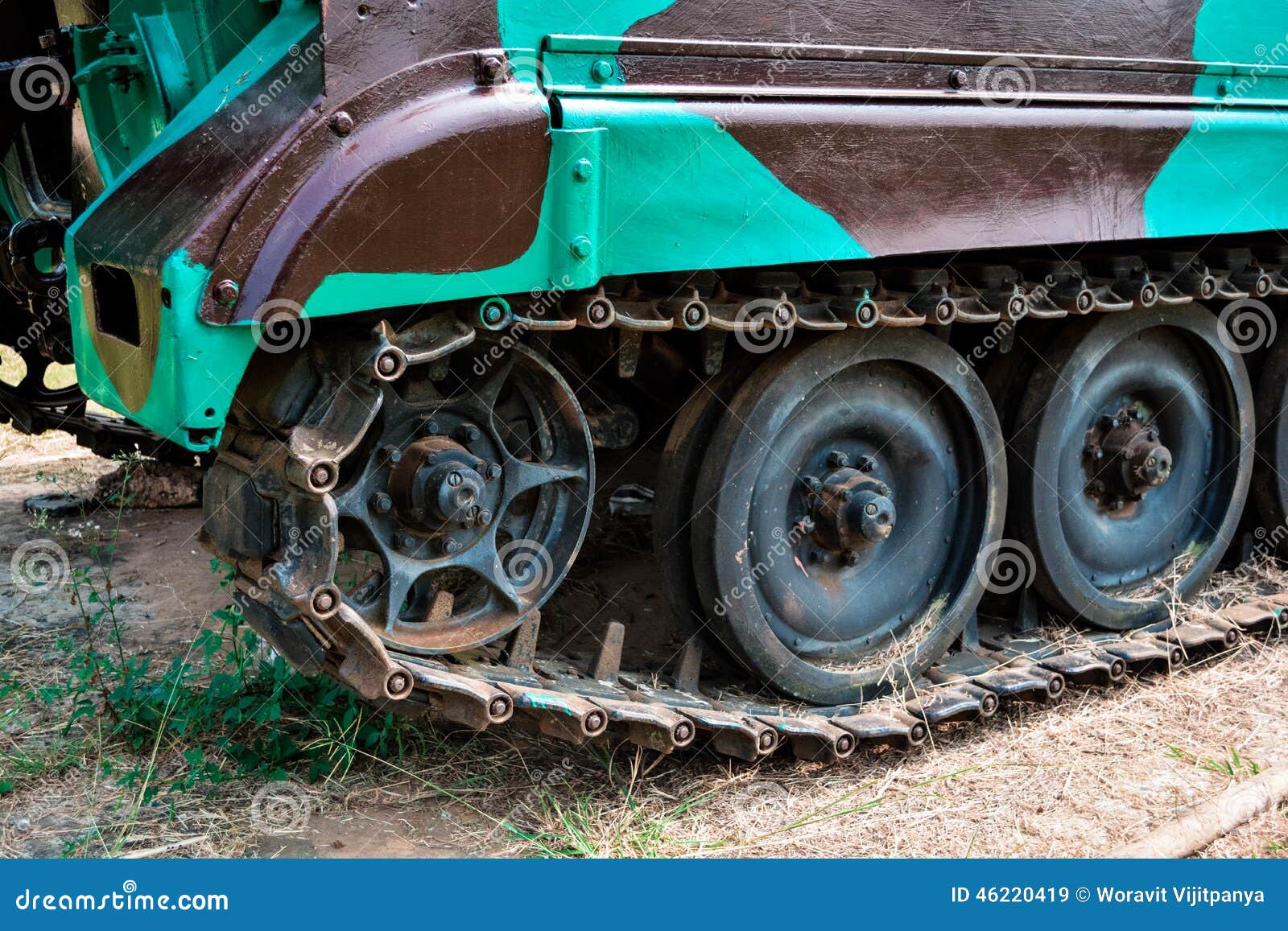 Old tank wheel stock image. Image of military, power - 46220419
