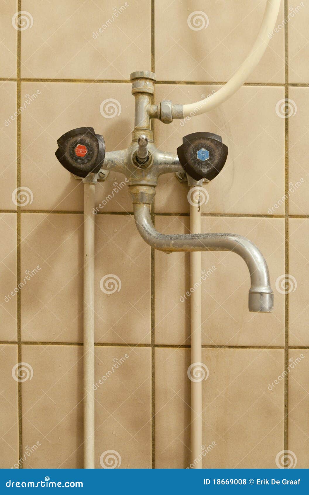 Old tap stock photo. Image of obsolete, tiles, pipe, interior - 18669008