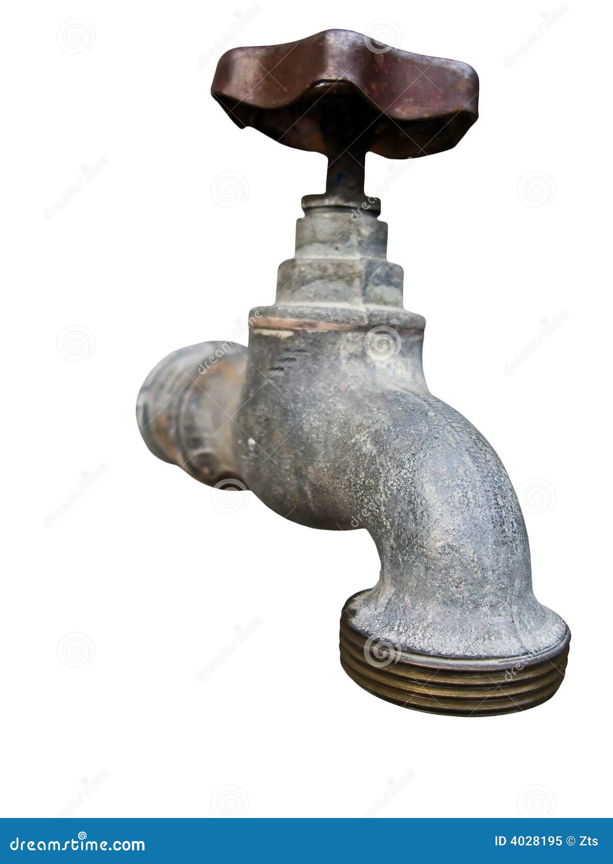 Old tap stock image. Image of piping, rusty, isolated - 4028195